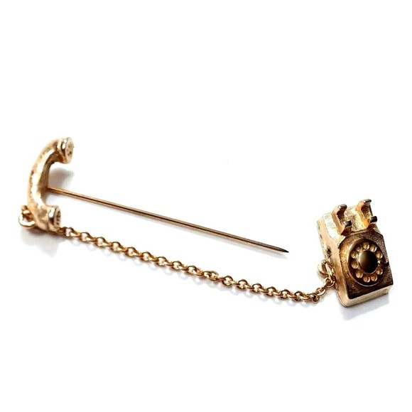 Avon | Jewelry | Avon Vintage Telephone Stick Pin 8s Signed | Poshmark